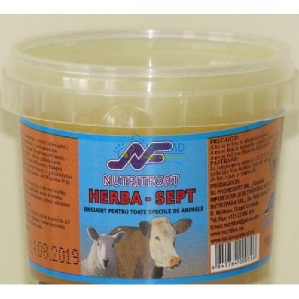 Nutritfort HERBA-SEPT Unguent pentru toate speciile de animale 100 gr